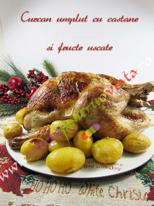 Curcan Umplut cu Castane si Fructe Uscate ⋆ Retete Pentru O Viata