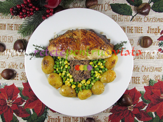 Curcan Umplut cu Castane si Fructe Uscate ⋆ Retete Pentru O Viata