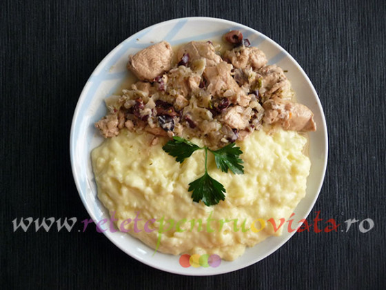 Pui cu Masline si Piure de Cartofi ⋆ Retete Pentru O Viata