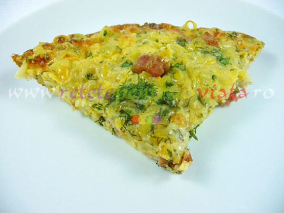 Omleta cu Paste, Bacon si Parmezan ⋆ Retete Pentru O Viata