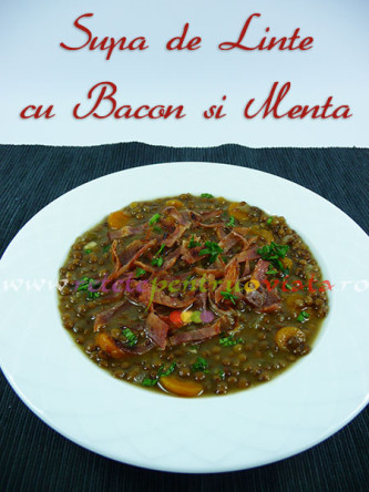 Supa de Linte cu Bacon si Menta ⋆ Retete Pentru O Viata