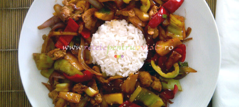 Pui Chinezesc cu Legume si Orez ⋆ Retete Pentru O Viata