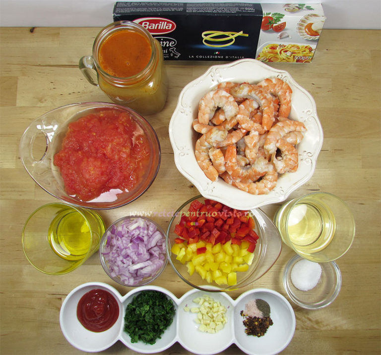 Paste cu Creveti si Sos de Rosii ⋆ Retete Pentru O Viata