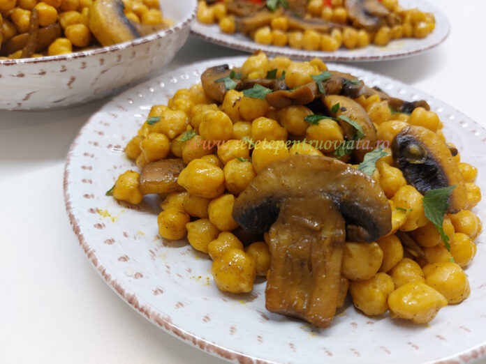 Mancare de Naut cu Ciuperci Proaspete ⋆ Retete Pentru O Viata